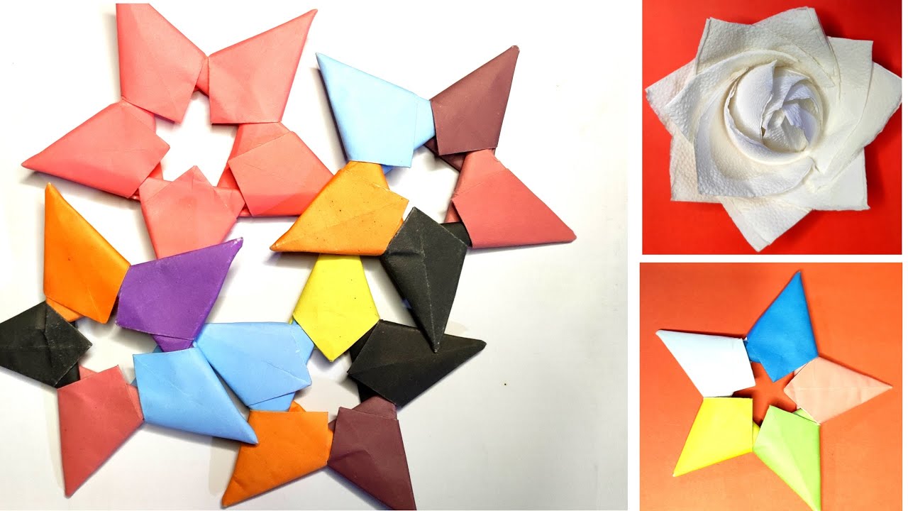 how to make star with color paper. Only 2 min !! You can learn to make ...