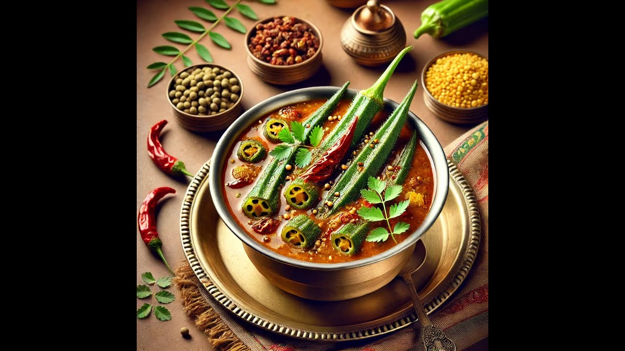 Ladies fingers sambar (without onions and without Garlic)#Bhindi sambar ...