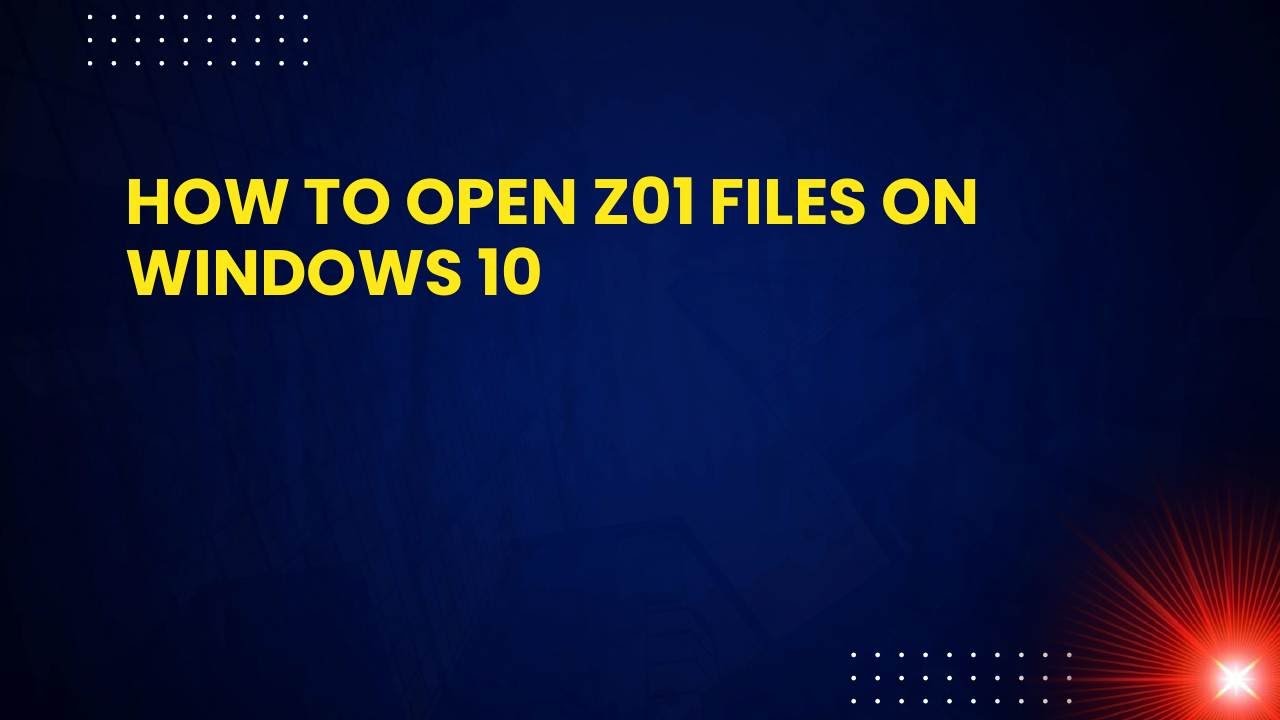 How to Open Z01 Files on Windows 10 - YouTube