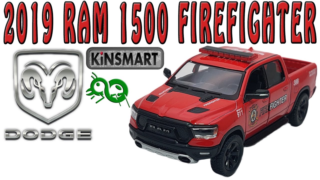 Kinsmart 2019 Dodge RAM 1500 Firefighter Red Miniatur damkar Pemadam ...