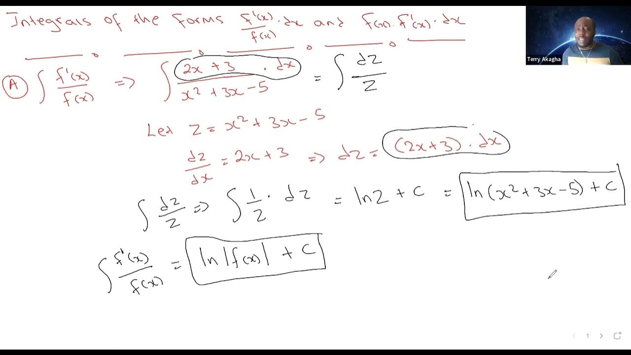 6 of 22 - Integrals of the forms of derivatives division product Part 1 ...