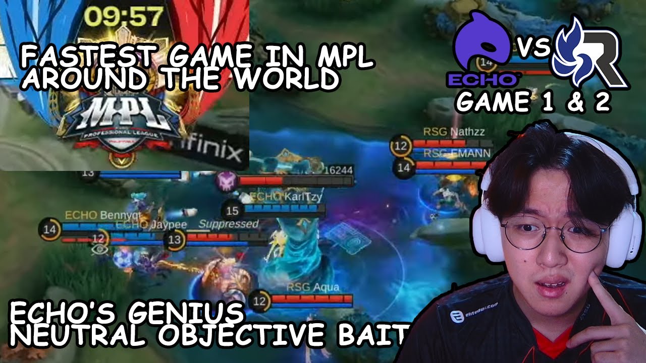 FASTEST GAME IN MPL AROUND THE WORLD?! ECHO's GENIUS Objective BAIT ...