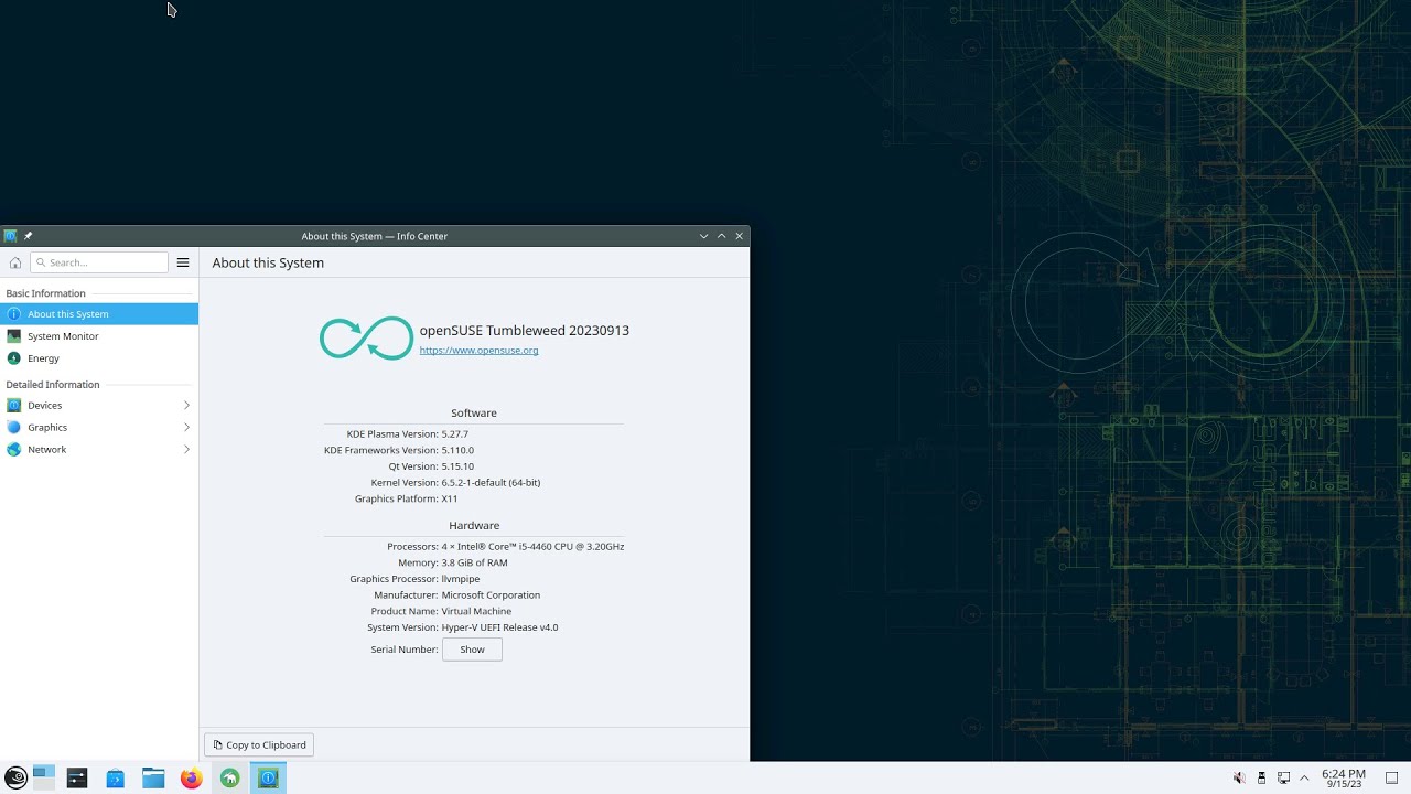 OpenSUSE Tumbleweed DVD x86_64 sobre Hyper-V - YouTube