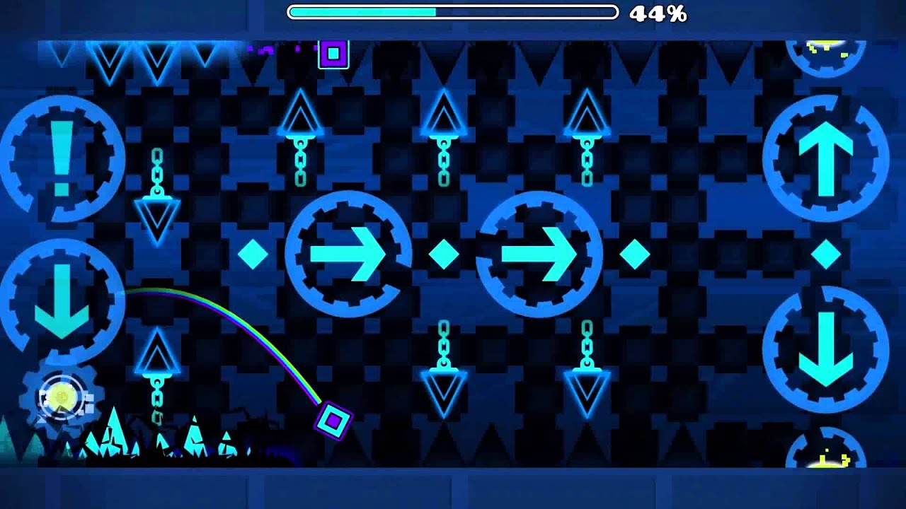 Geometry Dash |Blue Hell (Very Easy Demon) (All 3 User Coins)| - YouTube