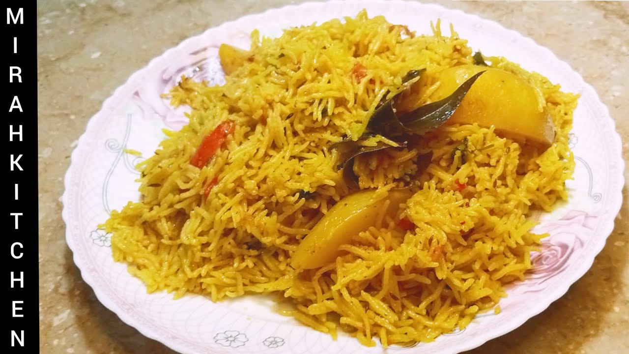 Aloo ki Tahari Recipe|Hyderabadi Aloo ki Tahari|aloo ki tahari recipe ...