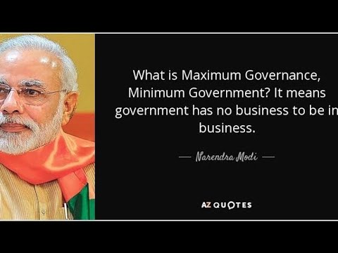 What PM Modi REALLY means by minimum government, maximum governance ...