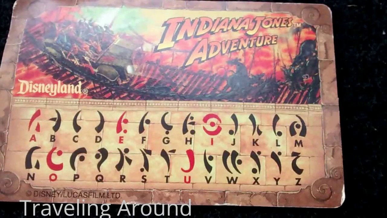 Indiana Jones Translate Card - Indiana Jones Adventure - Disney The ...