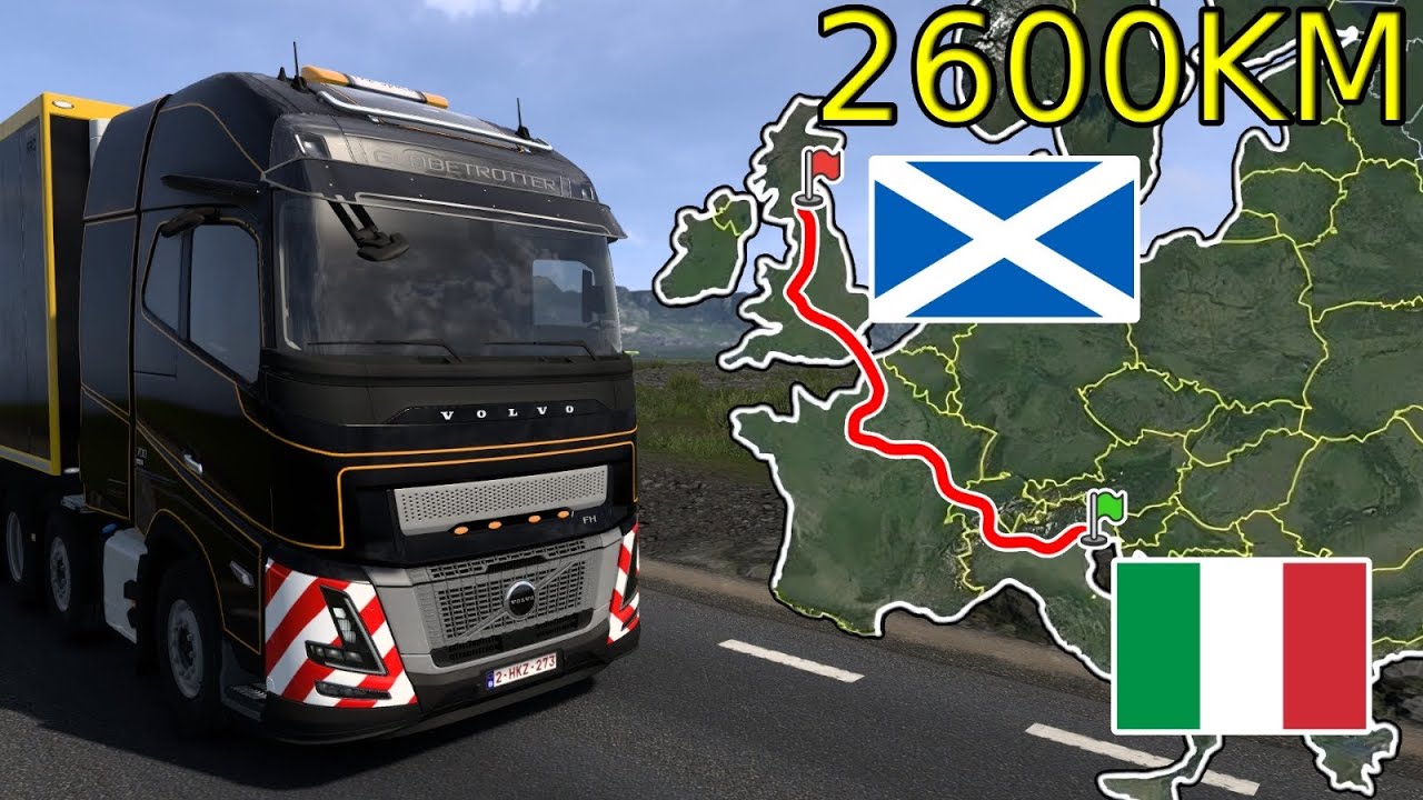 ETS2 Freight Transport (Vince to Edinburgh) Italy to Scotland | Euro ...