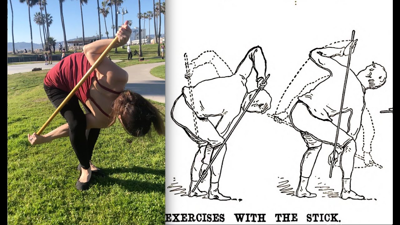 Difficult stick exercise from 1891: flexibility and strength #shorts # ...