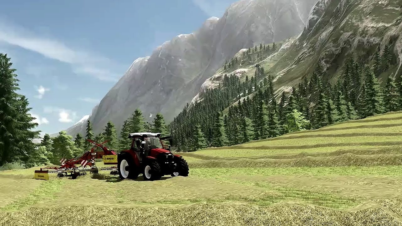 Raking Hay in the Alps | Erlengrat | FS22 Realistic Gameplay - YouTube