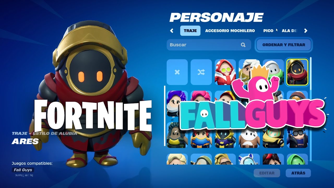 NUEVAS SKINS DE FALL GUYS LLEGAN a FORTNITE - YouTube