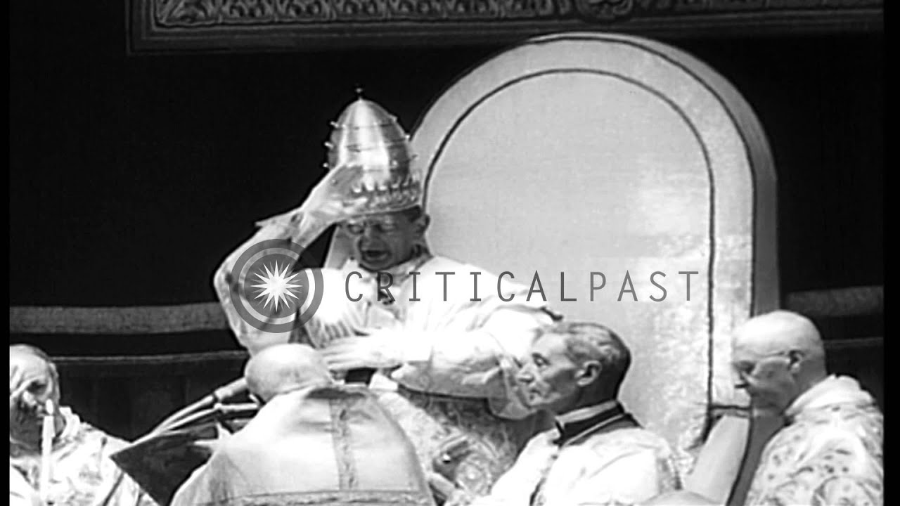 Coronation of Pope Paul VI in Vatican City at St. Peter's Square. HD ...