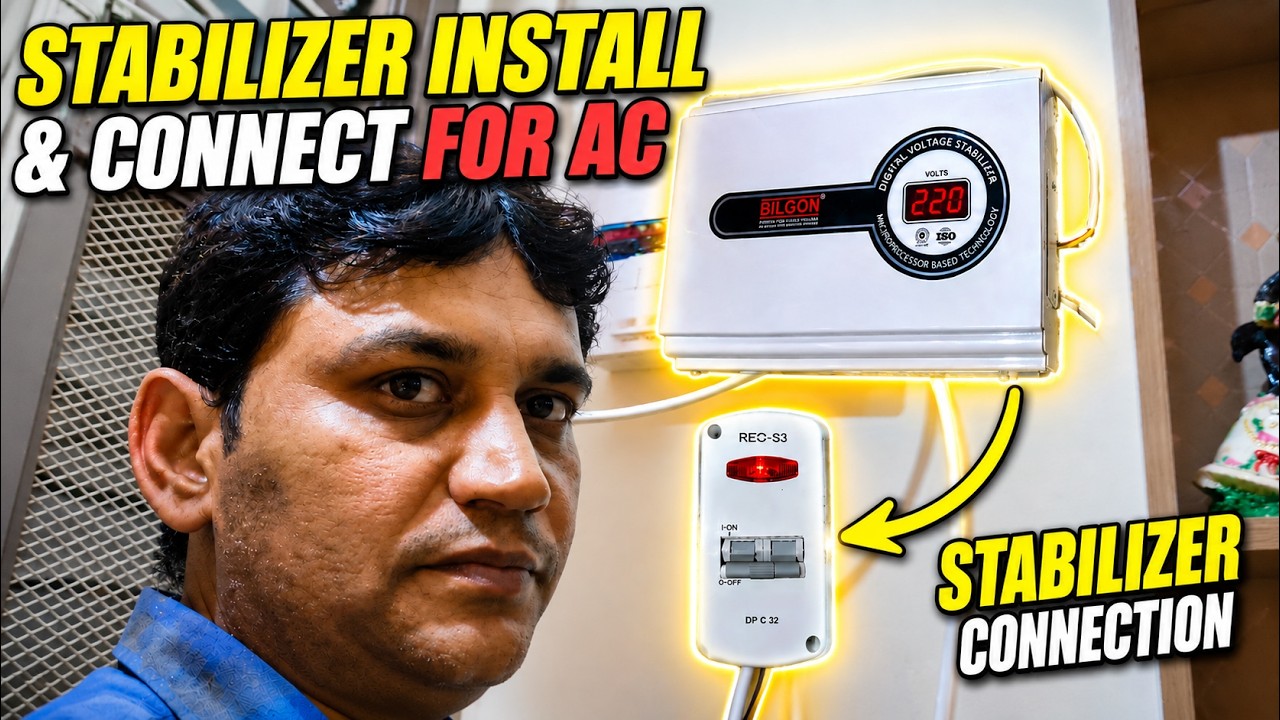 AC stabilizer installation | AC stabilizer connection | how to connect ...