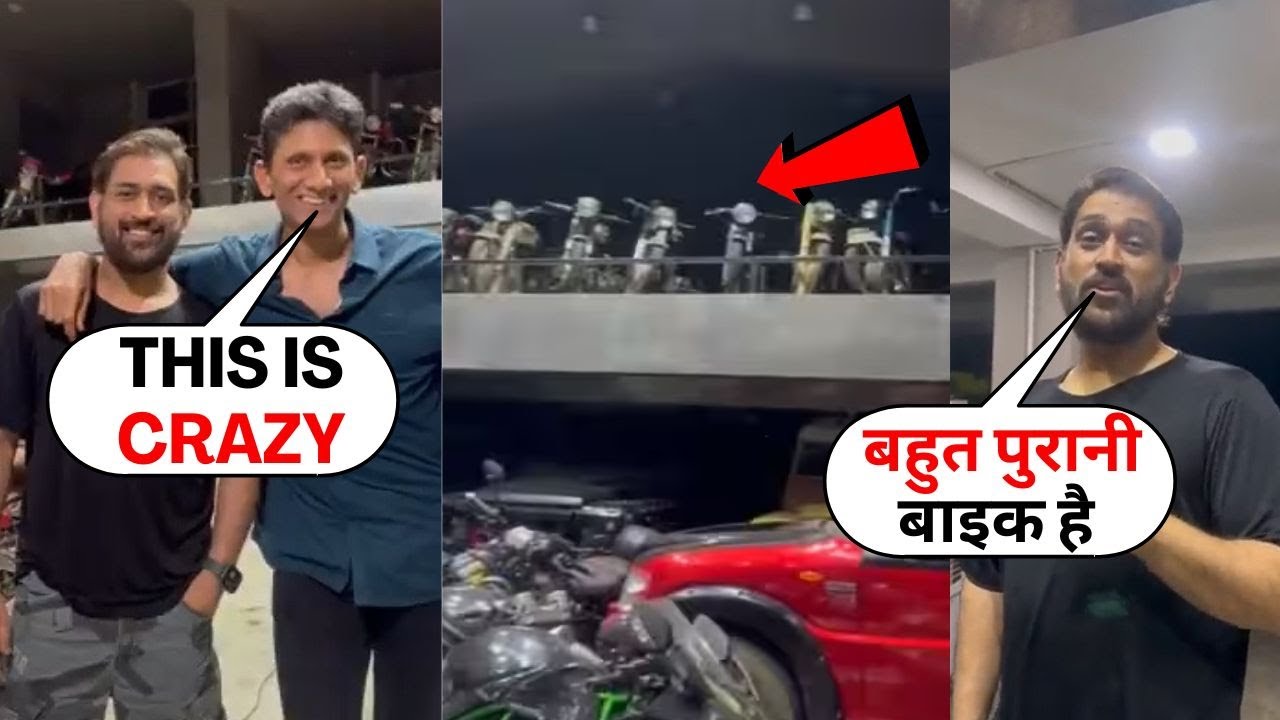 This is CRAZY! | MS Dhoni 1st time shows his all bike and car ...