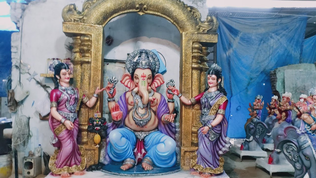 Dhoolpet Ganesh idols making 2020 | Ganesh idol 2020 | Dhoolpet Ganesh ...