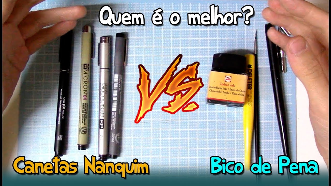 Caneta Nanquim VS Bico de Pena - quem é o melhor para arte-final? - YouTube