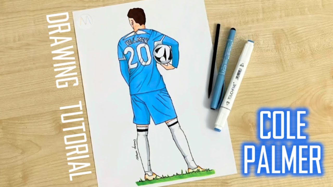 How to draw Cole Palmer / How to draw a Chelsea player - YouTube