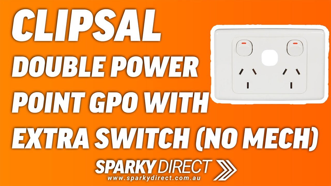 Clipsal 2025XUAWE | 2000 Series Double power point GPO With Extra ...