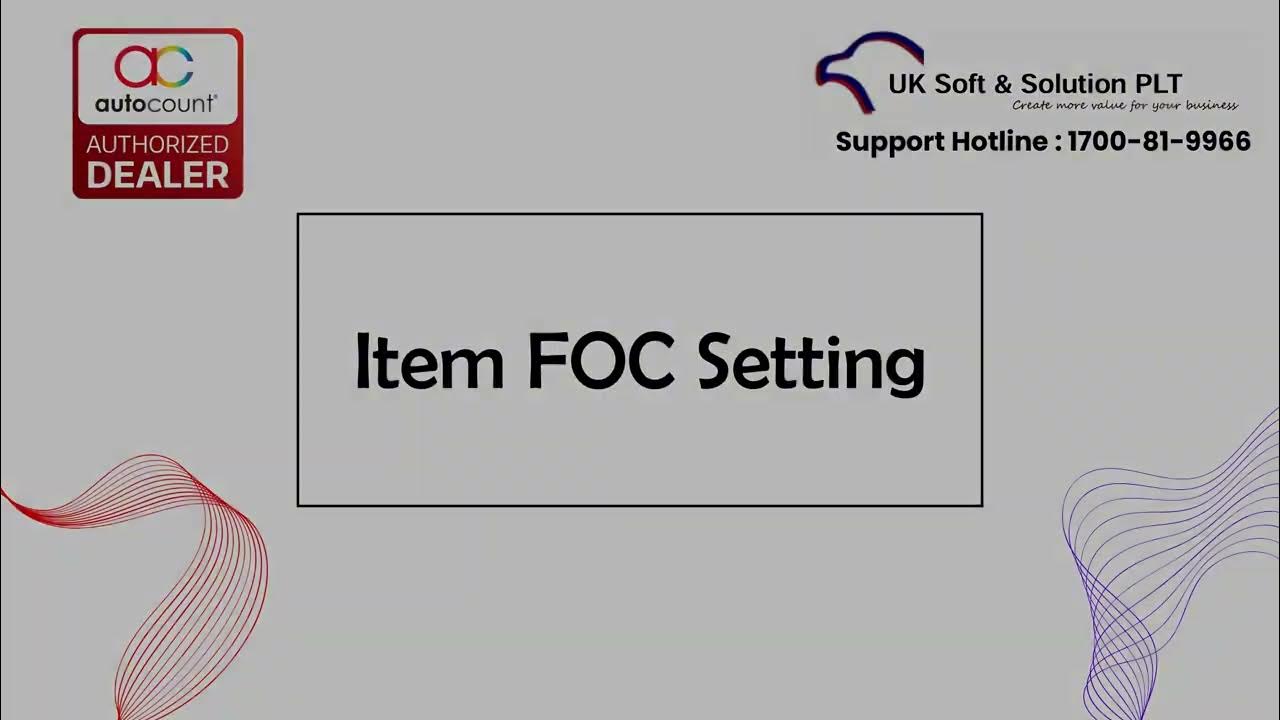 AutoCount FOC Quantity Module - YouTube