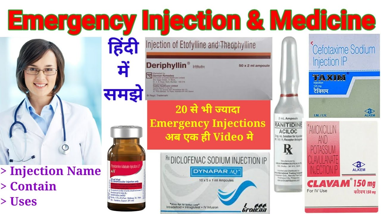 Emergency injection # Medicine # Antibiotic & Anti allergic injection # ...