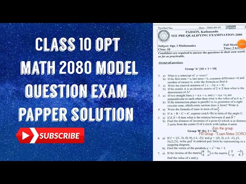 class 10 opt math See exam paper solution/ most important opt math ...