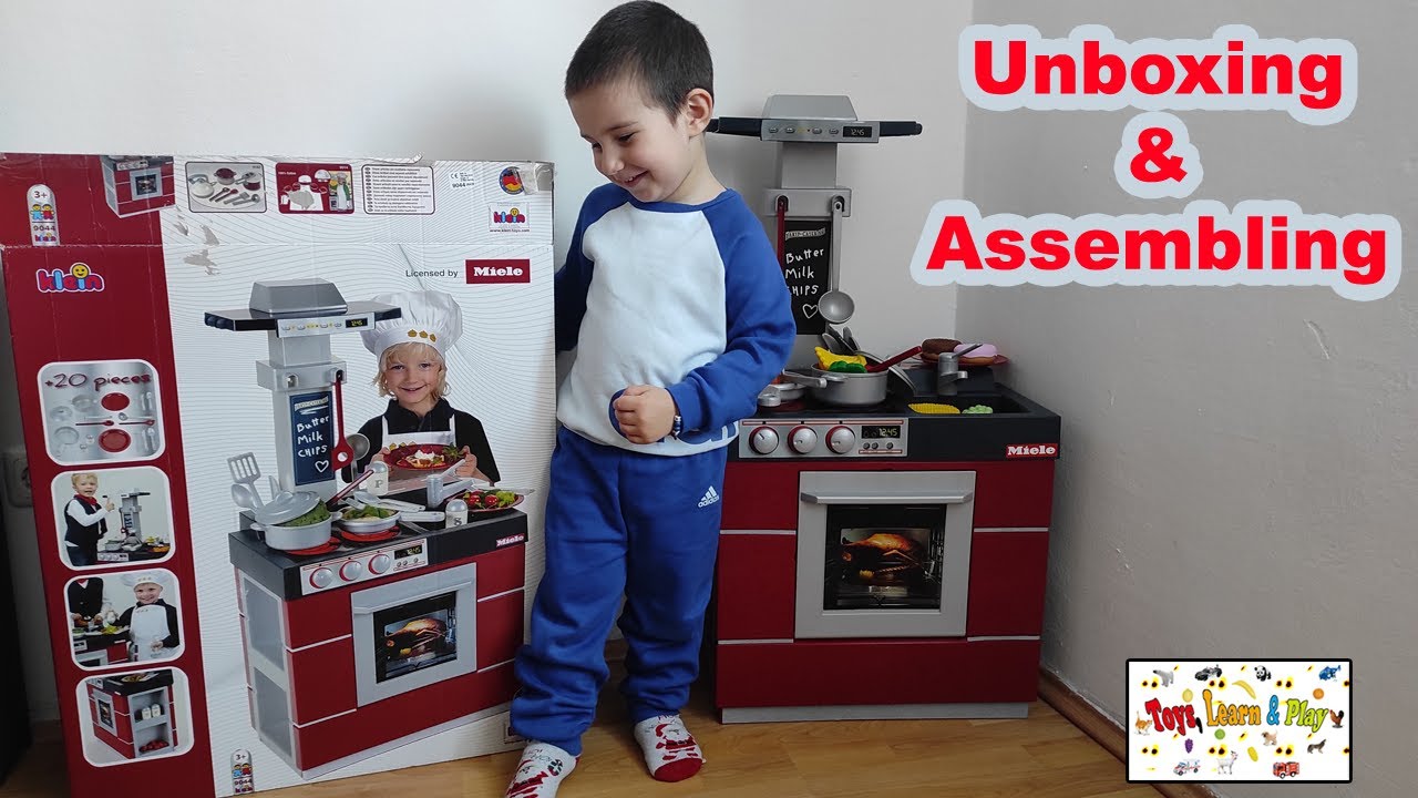 Unboxing and Assembling the Theo Klein Miele Kitchen Compact Toy - YouTube