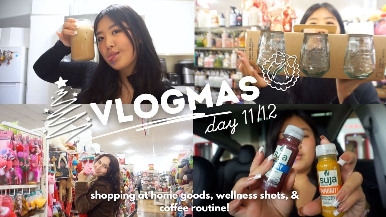 shopping at home goods, coffee routine, and gym day ⋆⁺₊ . // vlogmas ...