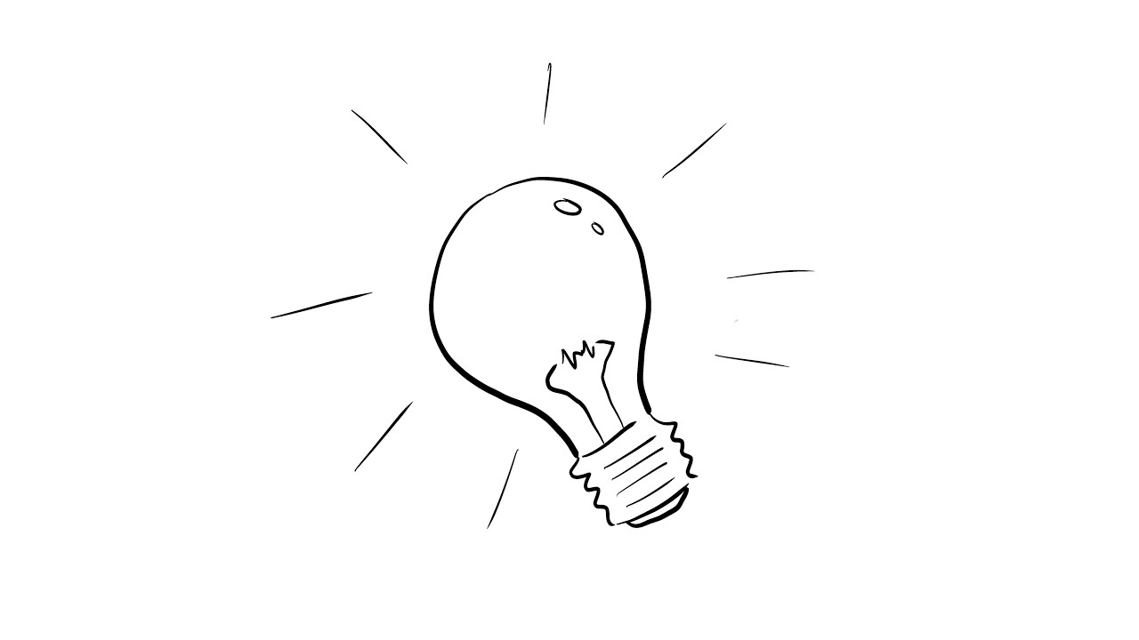 How to Draw a Simple Lightbulb | Step-by-Step Lesson - YouTube