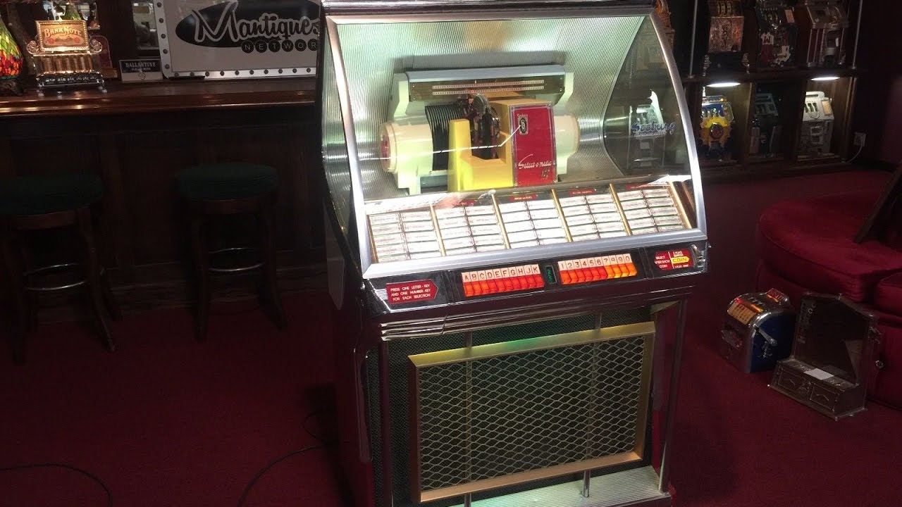 1956 Seeburg J 100 Selection Juke Box - YouTube