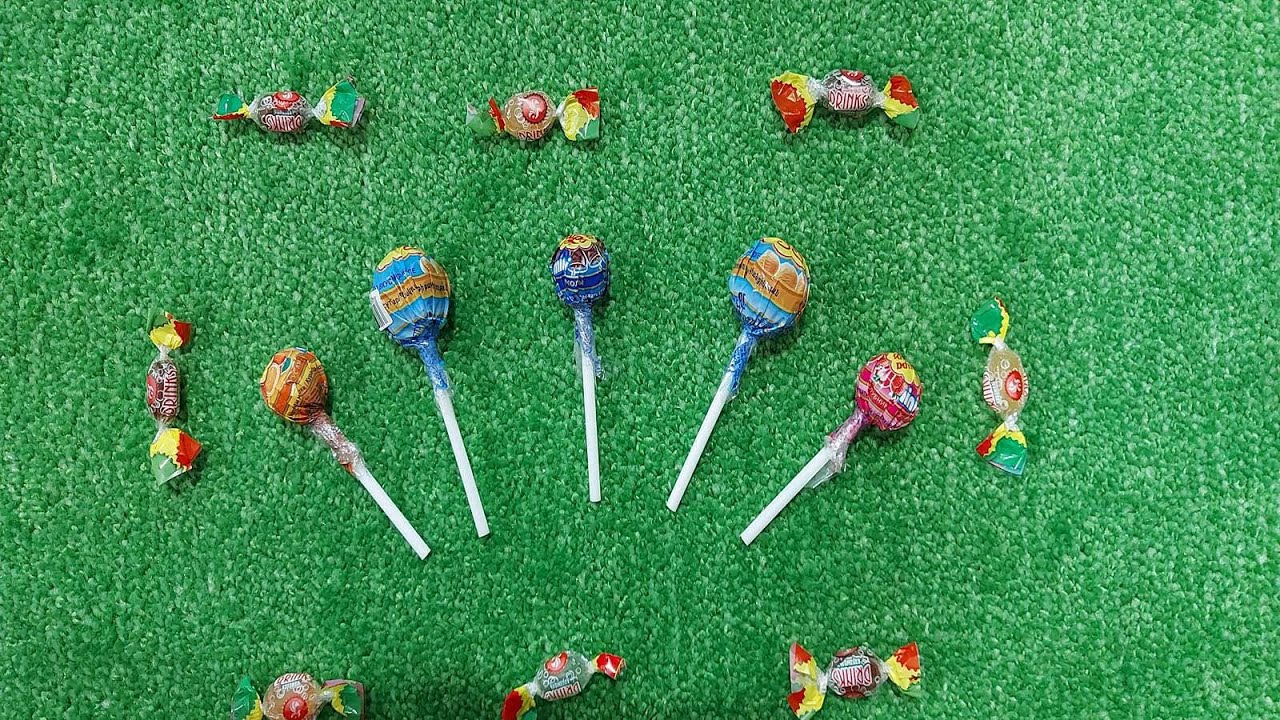 Satisfying Video || Opening colored lollipops and slicing delicious ...