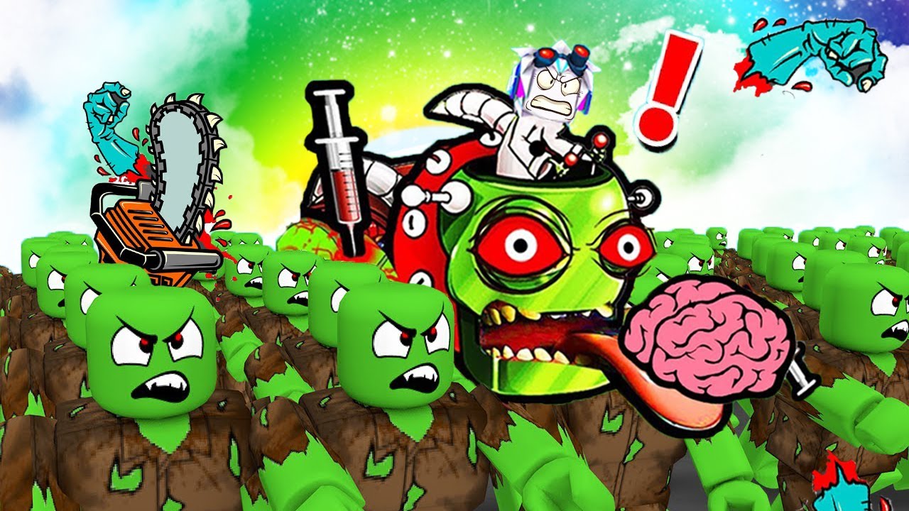 БЕСКОНЕЧНО СИЛЬНАЯ АРМИЯ ЗОМБИ СЪЕЛА ВСЕ МОЗГИ У ЖИТЕЛЕЙ РОБЛОКСА ...