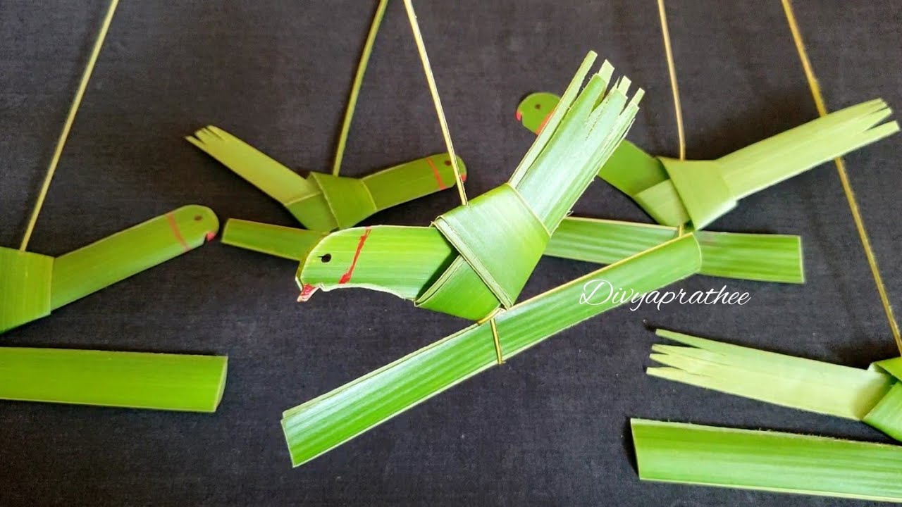 Coconut Leaf Craft how To Make A Parrot With Coconut Leaves coconut Coconut Leaf Craft how To Make A Parrot With Coconut Leaves coconut
