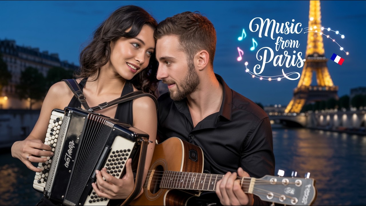 France Romantic and Instrumental | Beautiful Accordion and Guitar Music ...