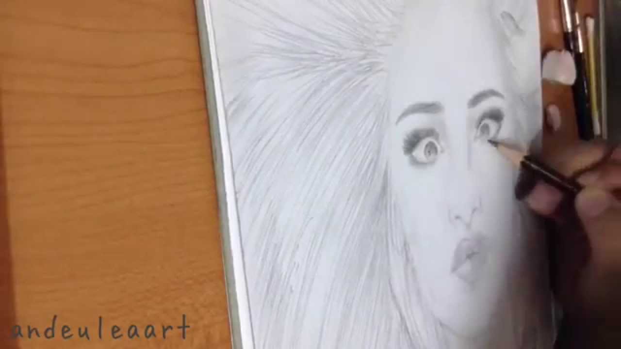 Girl Speed Drawing (simple) | andeulea | - YouTube