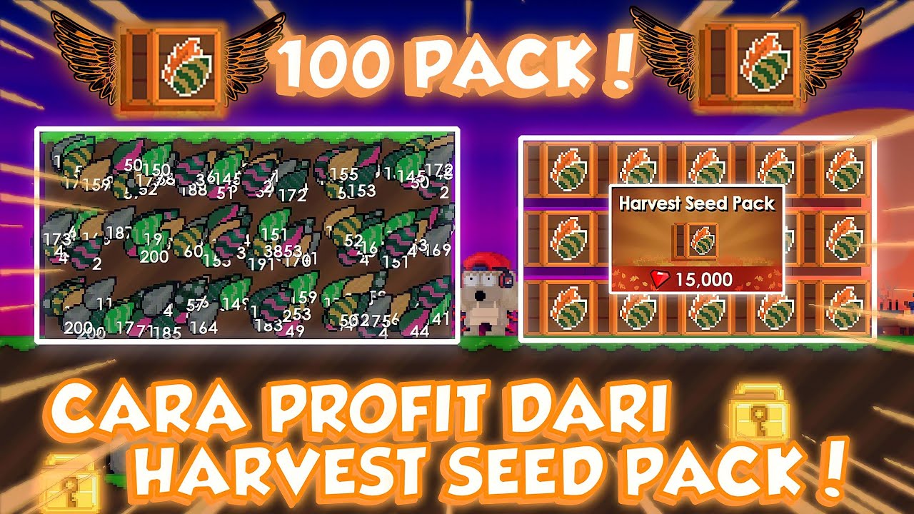 CARA PROFIT DARI HARVEST SEED PACK ITEM BARU!! | GROWTOPIA INDONESIA 🇮🇩 ...
