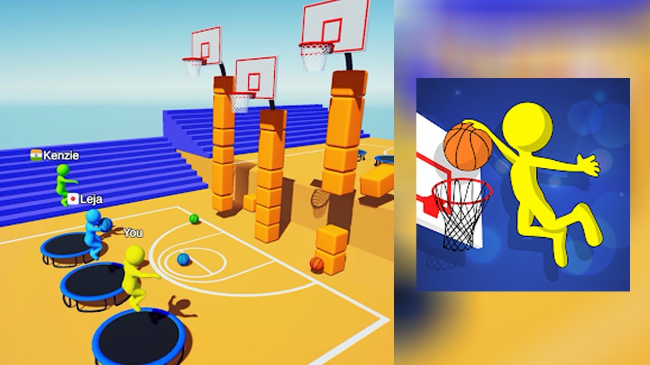 JUMP DUNK 3D (Basket Trampoline Game) - Gameplay Walkthrough - YouTube