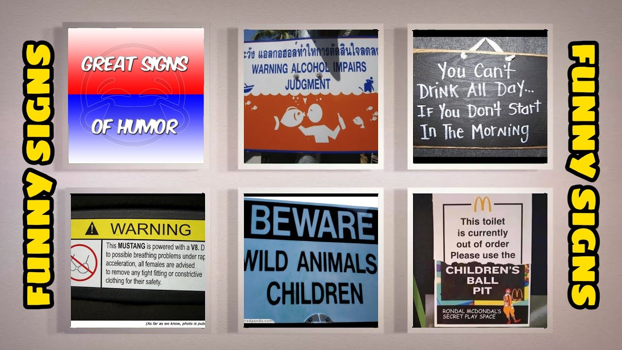 Funny Signs and Billboards With Sayings Great Signs of Humor - YouTube