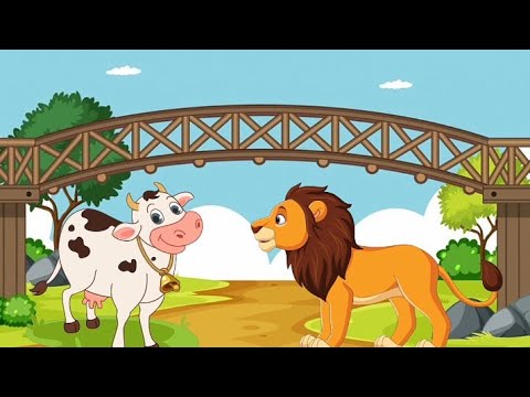 Four Cows and Lion Famous English story for kids|#story #englishstory # ...
