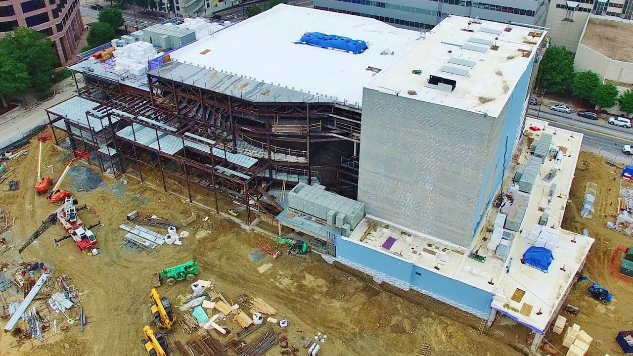 Aerial Views of Steven Tanger Center for the Performing Arts & LeBauer ...