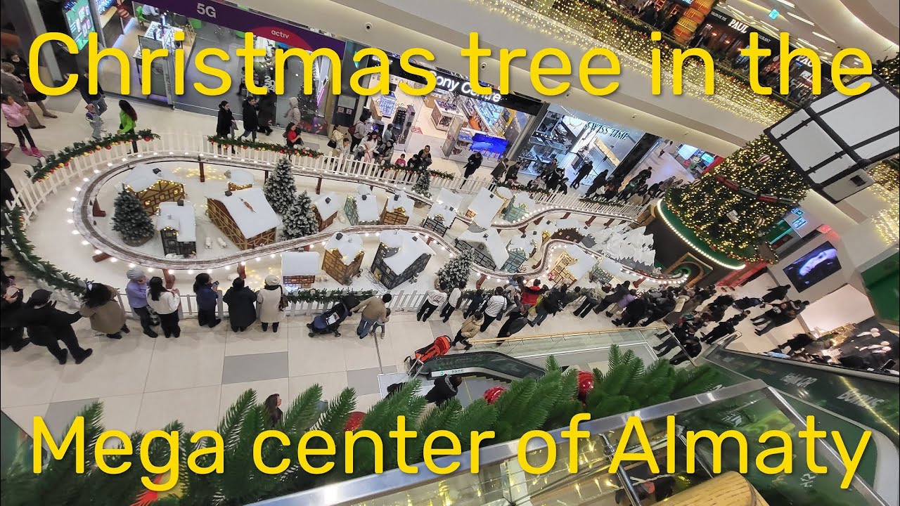 Christmas tree in the Mega center of Almaty - YouTube