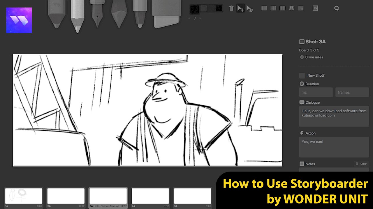 How to Use Storyboarder Technology with WONDER UNIT STORYBOARDER - YouTube