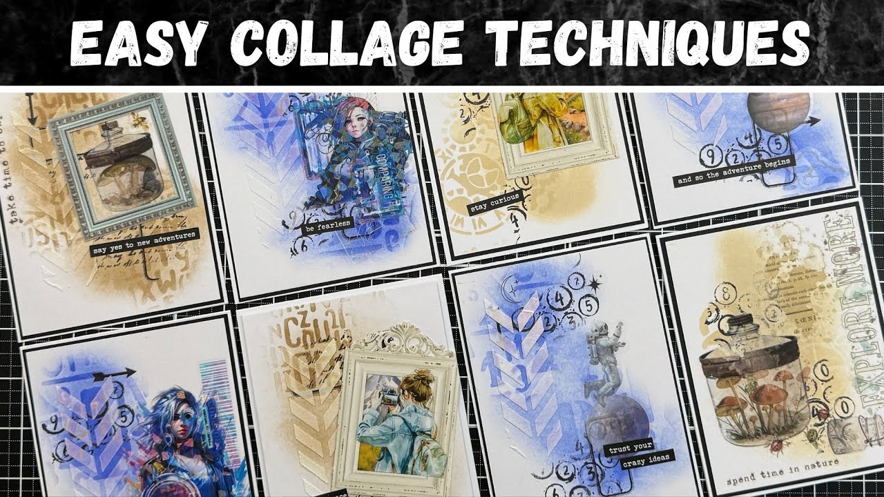 craft beautiful collage cards at home - YouTube