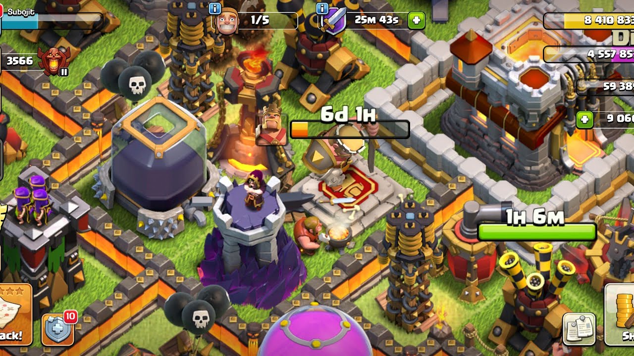 Barbarian King and Level 12 walls updated - YouTube