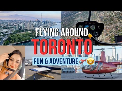 COMPLETE HELICOPTER 🚁TOUR ABOVE DOWNTOWN TORONTO 🇨🇦|| FLYING OVER ...