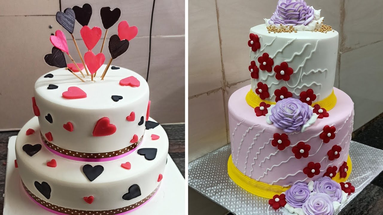 New Style Two Step Engagement Cake | Pineapple Yummy Flavour Cake - YouTube