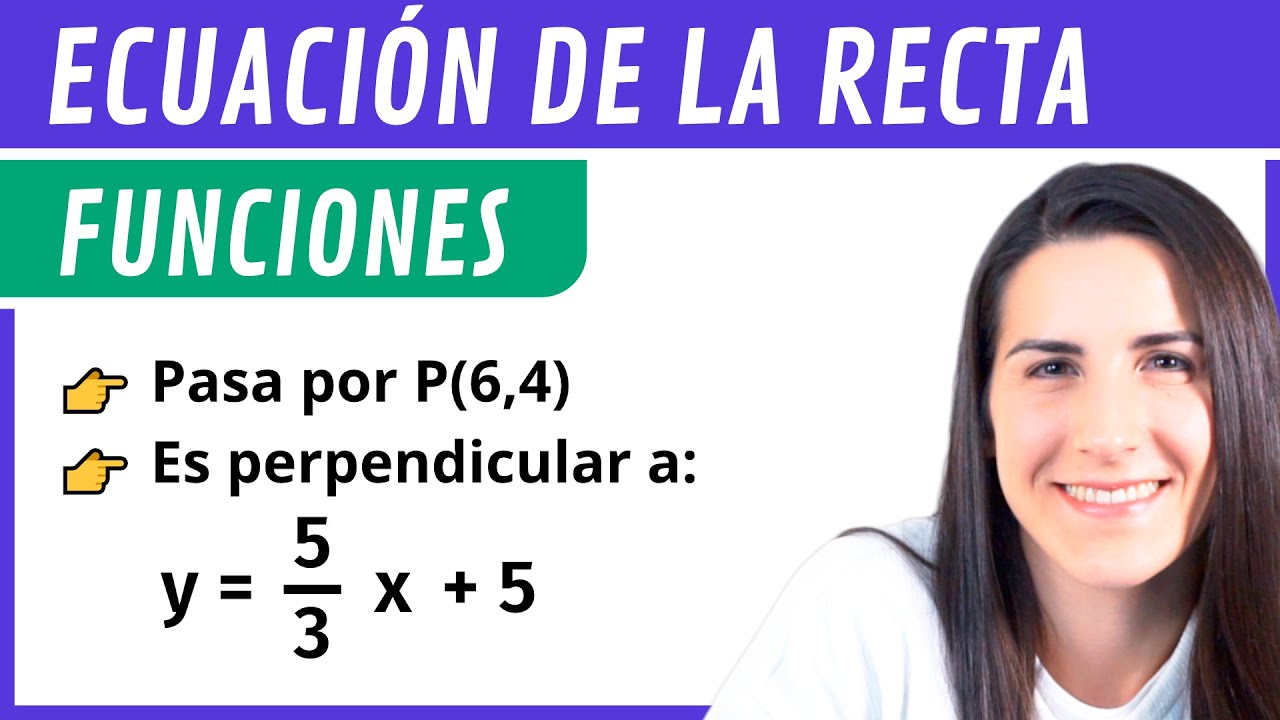 Hallar ECUACIÓN de la RECTA 📉 Conociendo una Perpendicular y un Punto ...