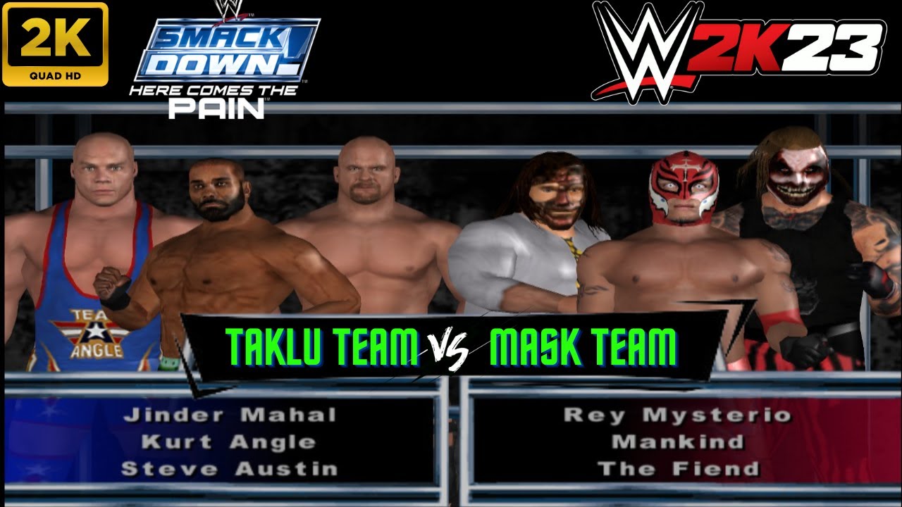 Epic Battle: Team Taklu vs. Team Mask Superstar in WWE Smackdown Pain ...