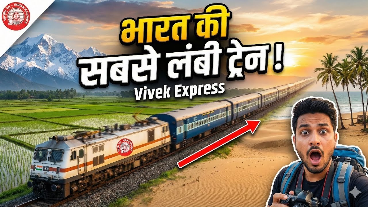 22503 Vivek Express | kanyakumari Dibrugarh | भारत को सबसे लंबी दूर तय ...
