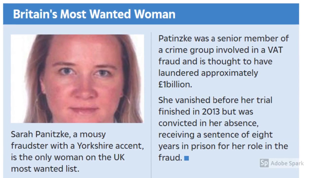 Sarah Panitzke top 10 most wanted UK - YouTube