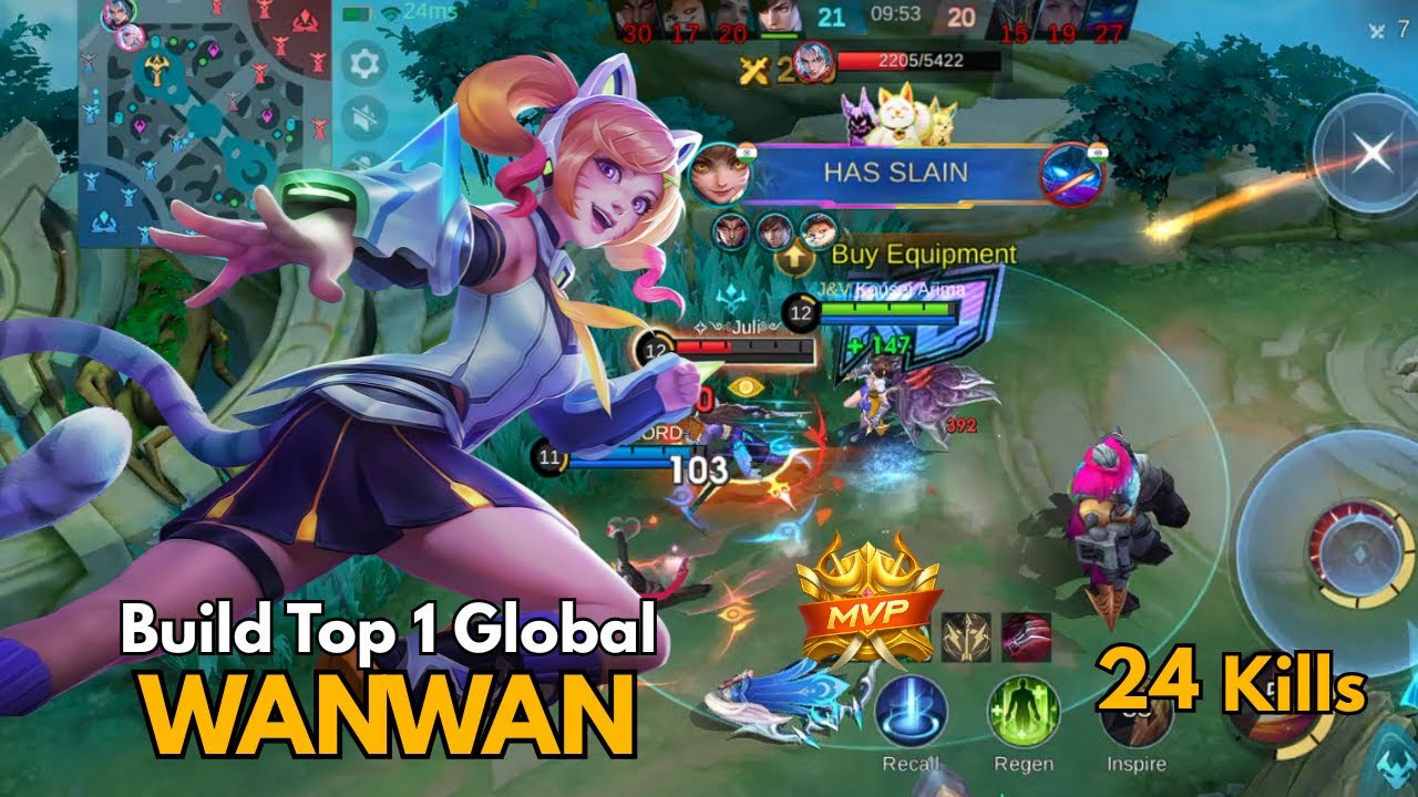 24 Kills !! META Wanwan Crazy Damage - Build Top 1 Global Wanwan ~ MLBB ...